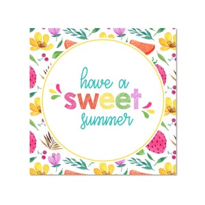 Printable Have a Sweet Summer Tag, Have a Sweet Summer Cookie Tag ...