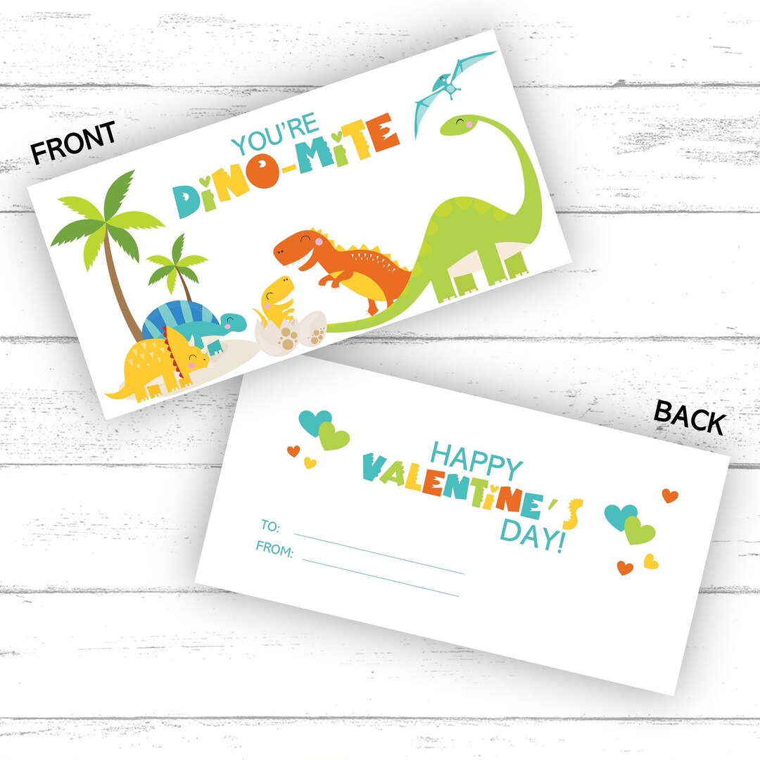 Printable Valentine You're Dinomite Treat Bag Toppers, You're Dinomite ...