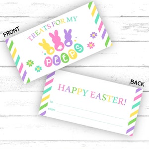 Printable Happy Easter Treat Bag Toppers, Easter Bunny Treat Bag ...