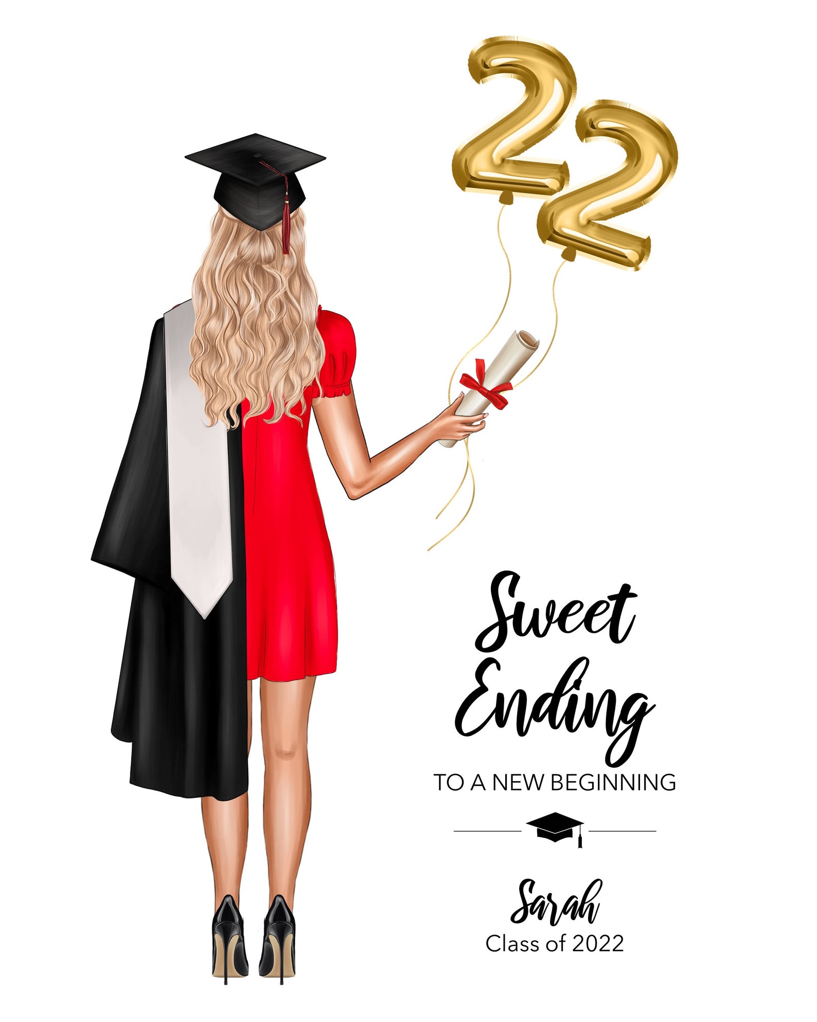 Personalized Graduation Print Graduation Gift for Her Custom - Etsy