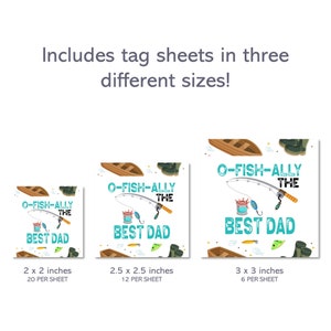 Printable O-fish-ally the Best Dad Tags, Happy Father's Day Tags ...