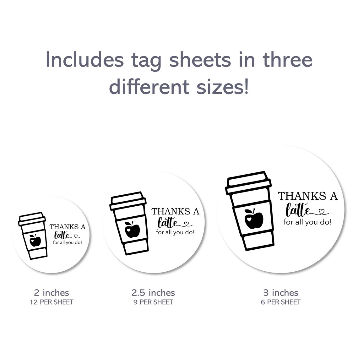 Printable Thanks a Latte for All You Do Tags Teacher | Etsy