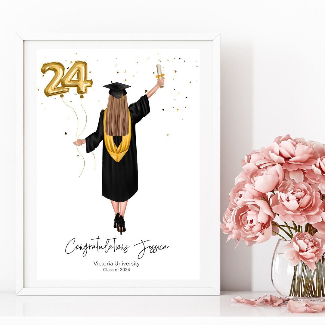 Personalized Graduation Print, Graduation Gift for Her, Custom ...