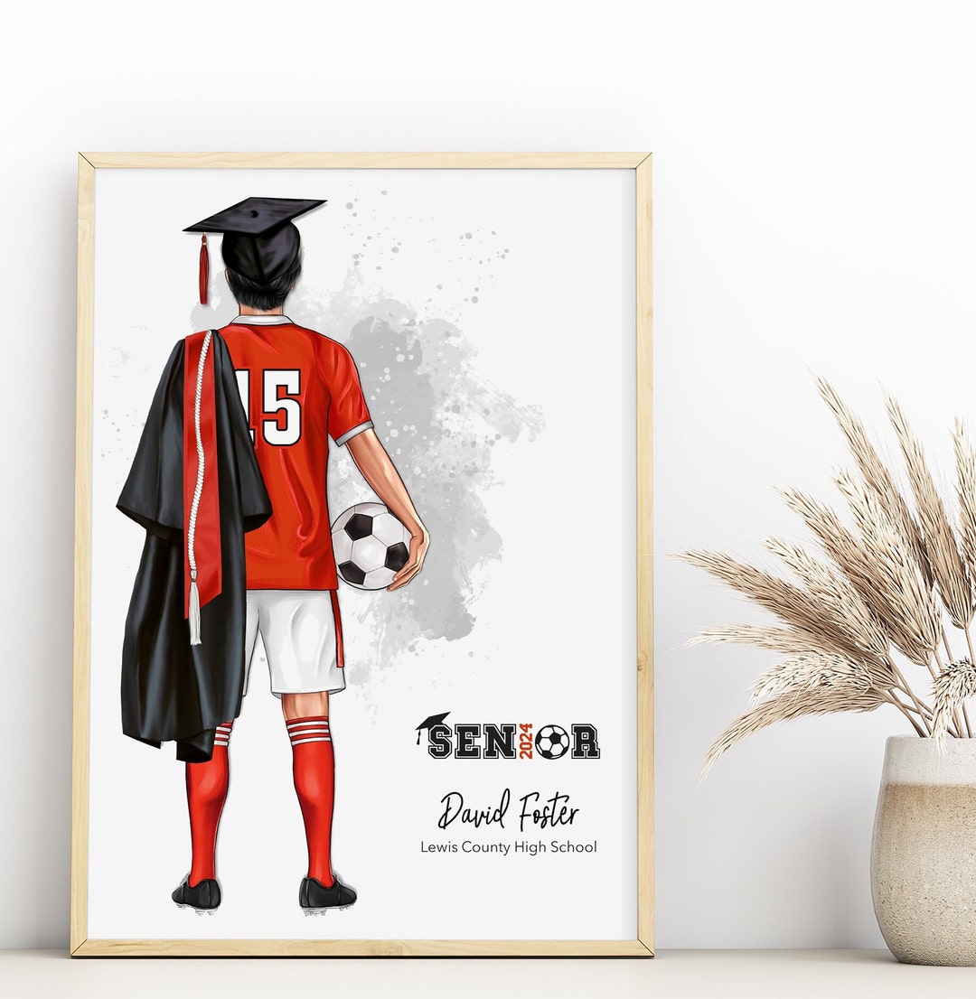 Personalized Soccer Graduation Print, Soccer Graduation Gift, Custom ...