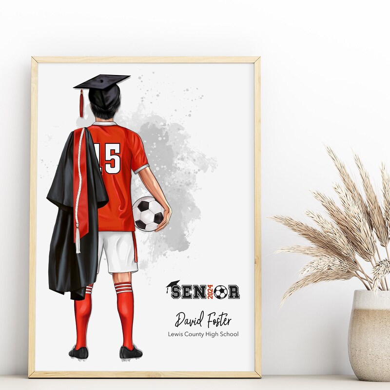 Soccer Player Graduate - Etsy