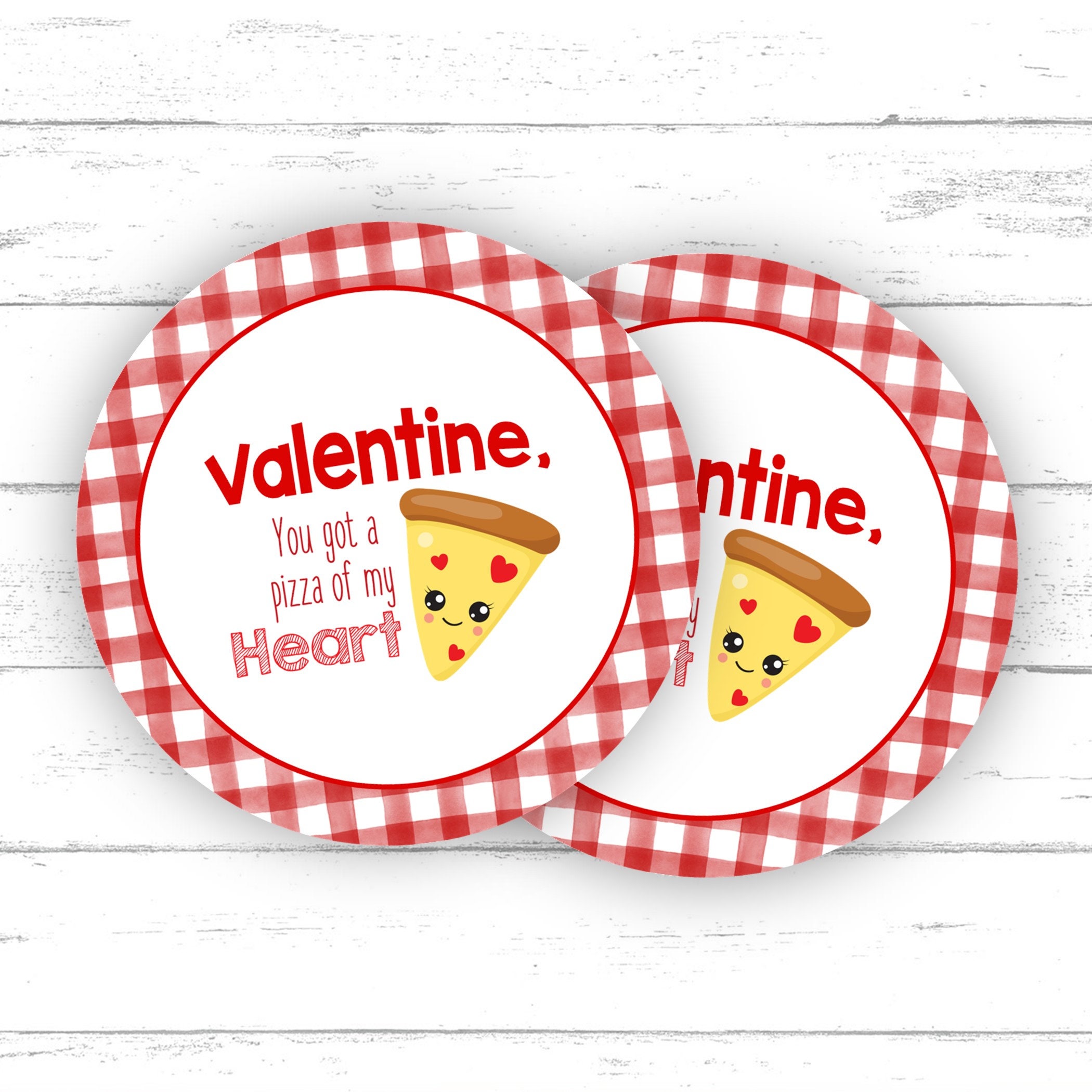Printable Valentine You Have a Pizza My Heart Gift Tags | Etsy