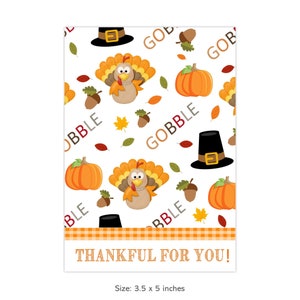 Printable Thankful for You Cookie Cards, Thankful for You Cookie Tags ...