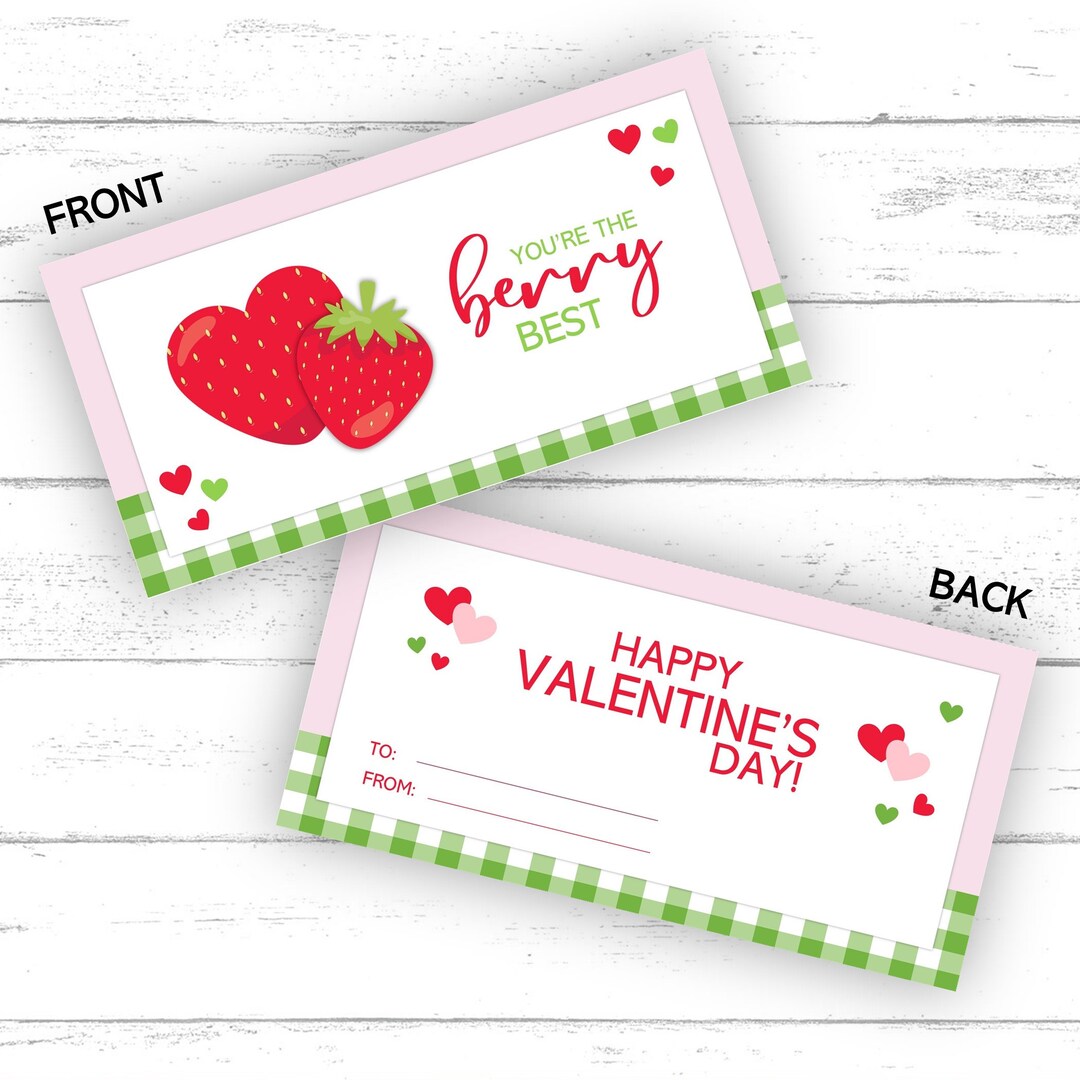 Printable Valentine You're the Berry Best Treat Bag Topper, Valentine's ...
