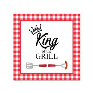 Printable King of the Grill Tags, Father's Day Tags, Father's Day ...
