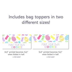 Printable Easter Paint Your Own Cookie Bag Toppers, Easter PYO Cookie ...