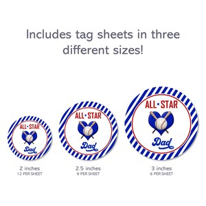 Printable All Star Dad Tag, Father's Day Gift Tag, Father's Day Favor ...