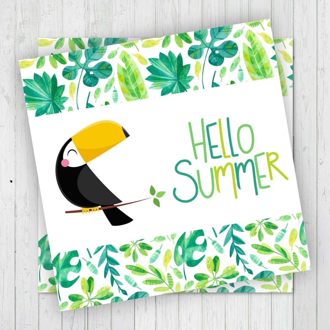 Printable Hello Summer Tags, Hello Summer Cookie Tags, Hello Summer ...