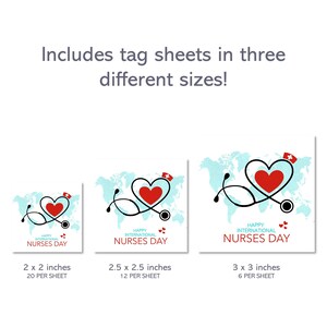 Printable Happy Nurses Day Tags, Nurse Appreciation Tags, Nurse Thank ...