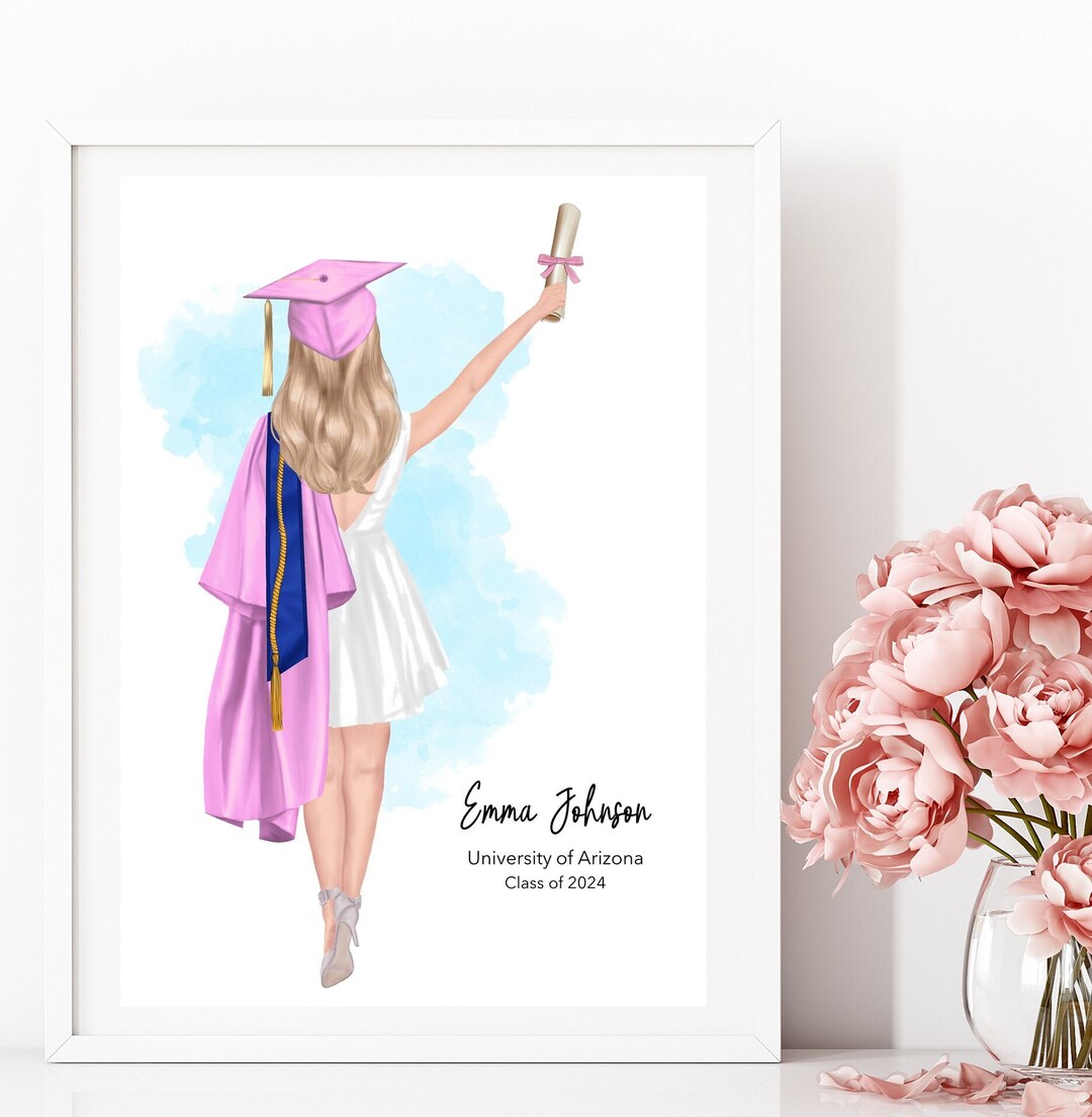 Personalized Graduation Print, Graduation Gift for Her, Custom ...