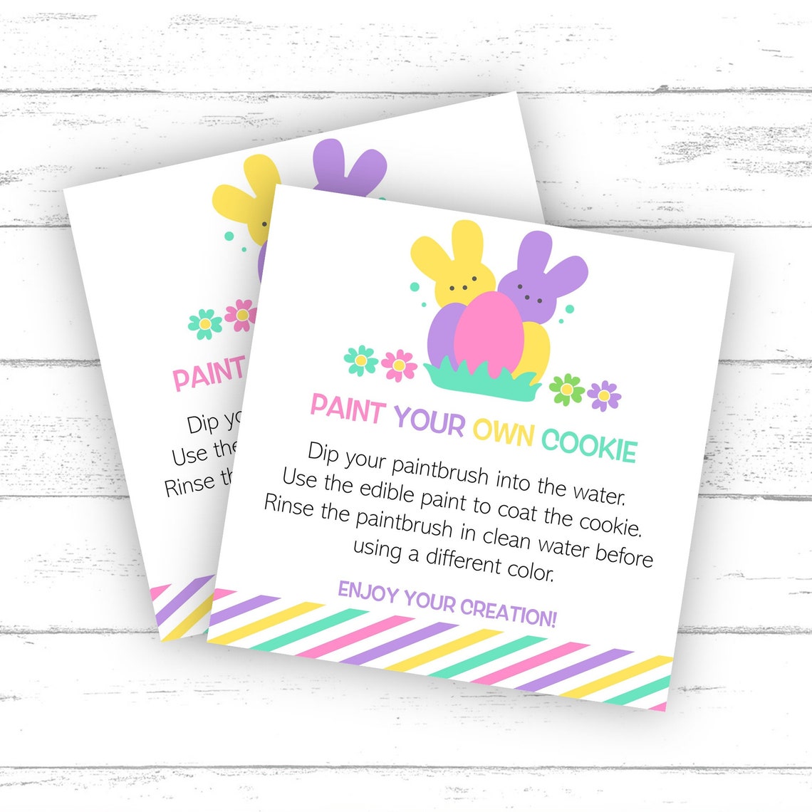Printable Easter Paint Your Own Cookie Tags Easter PYO Cookie - Etsy