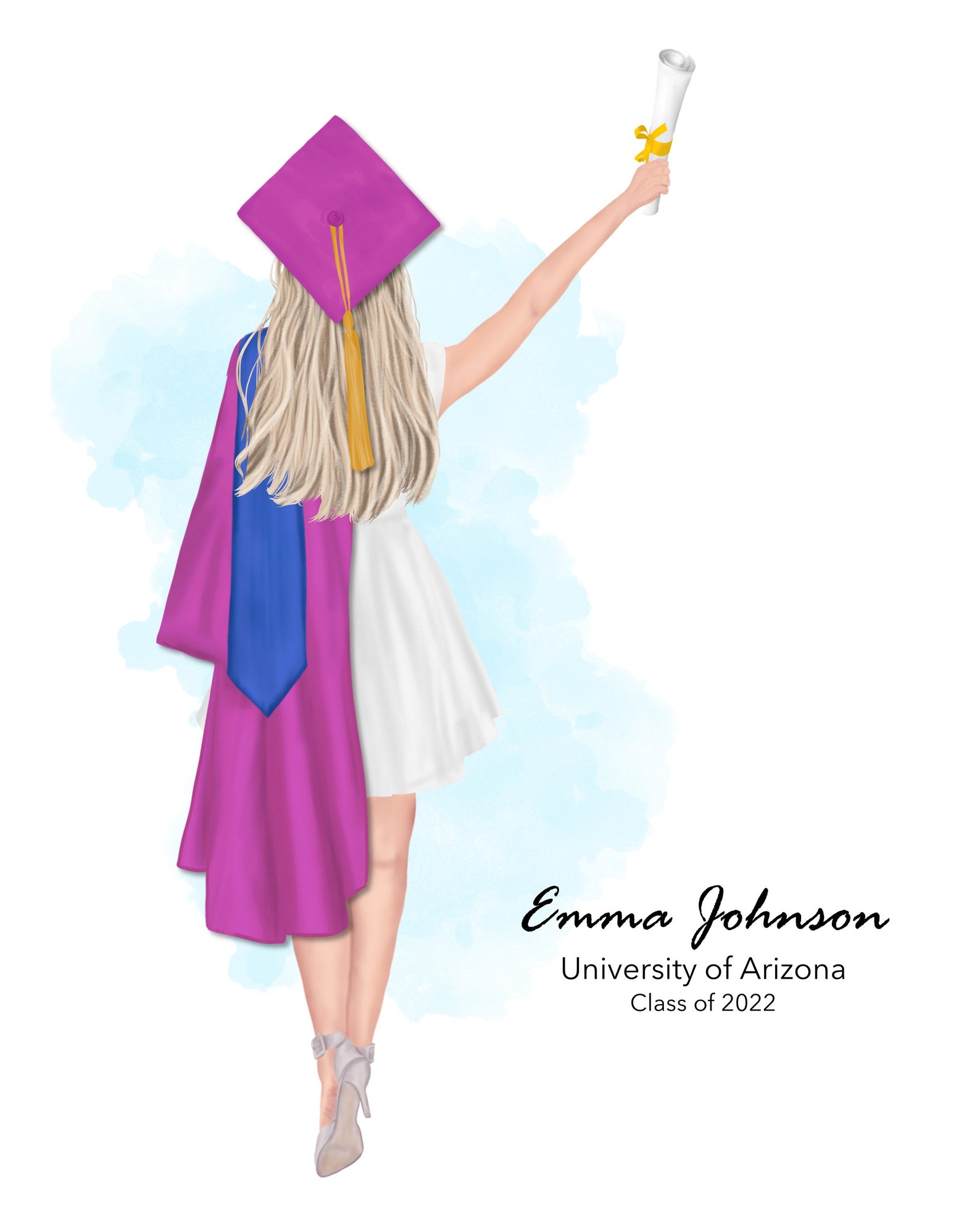 Personalized Graduation Print Graduation Gift for Her Custom - Etsy