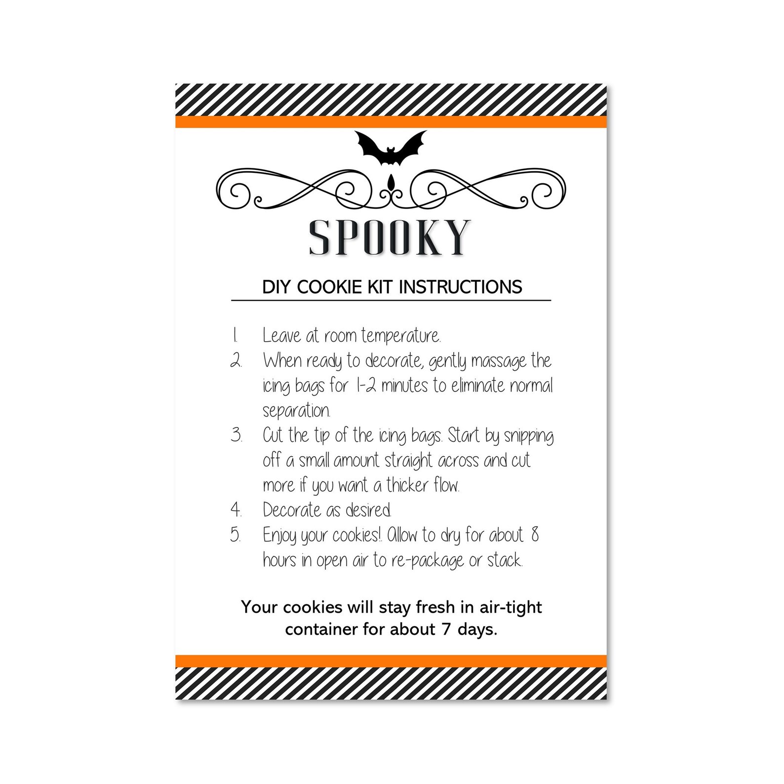 Printable Halloween Cookie Cards Halloween Cookie Tags Trick - Etsy