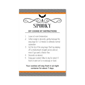Printable Halloween Cookie Cards, Halloween Cookie Tags, Trick or Treat ...