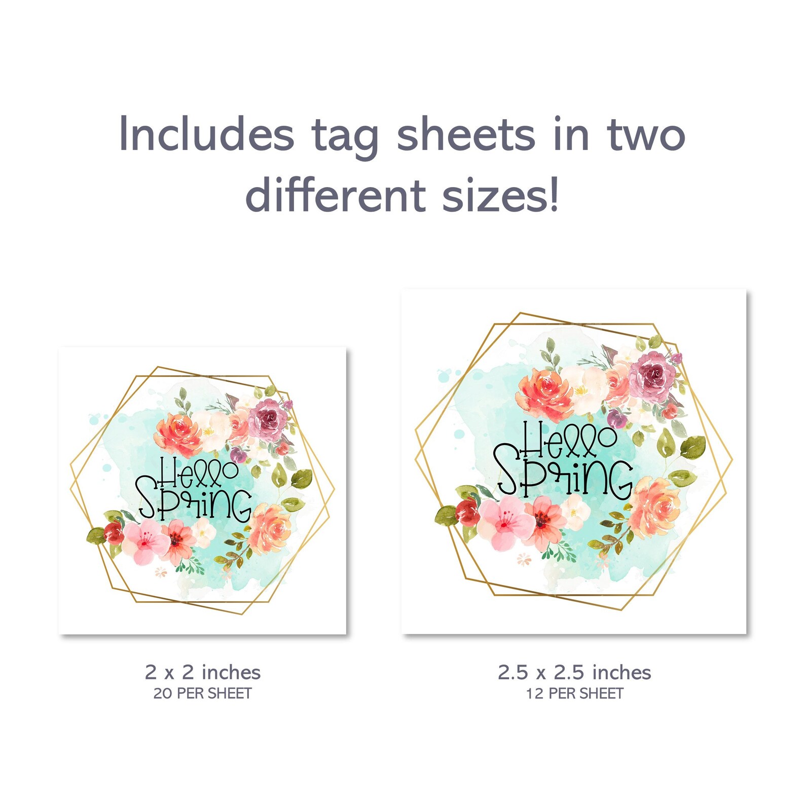 Printable Hello Spring Gift Tags Hello Spring Cookie Tags - Etsy