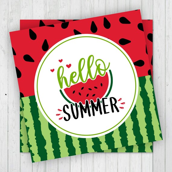 Printable Hello Summer Tag Hello Summer Cookie Tag Hello - Etsy