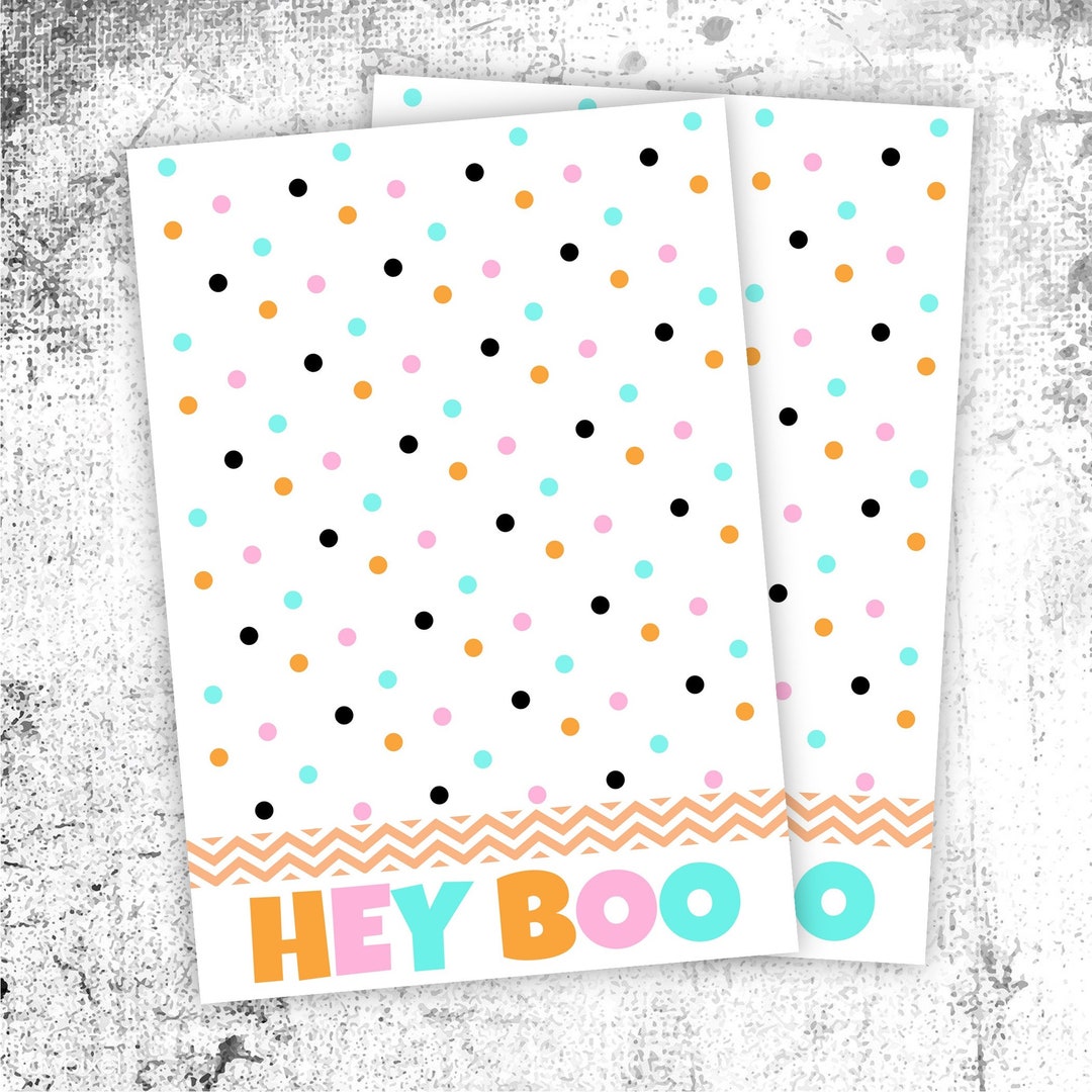 Printable Halloween Cookie Cards, Halloween Cookie Tags, Trick or Treat ...