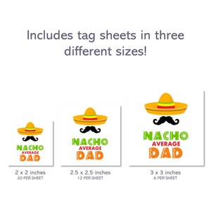 Printable Father's Day Cookie Tags, Father's Day Gift Tags, Happy ...