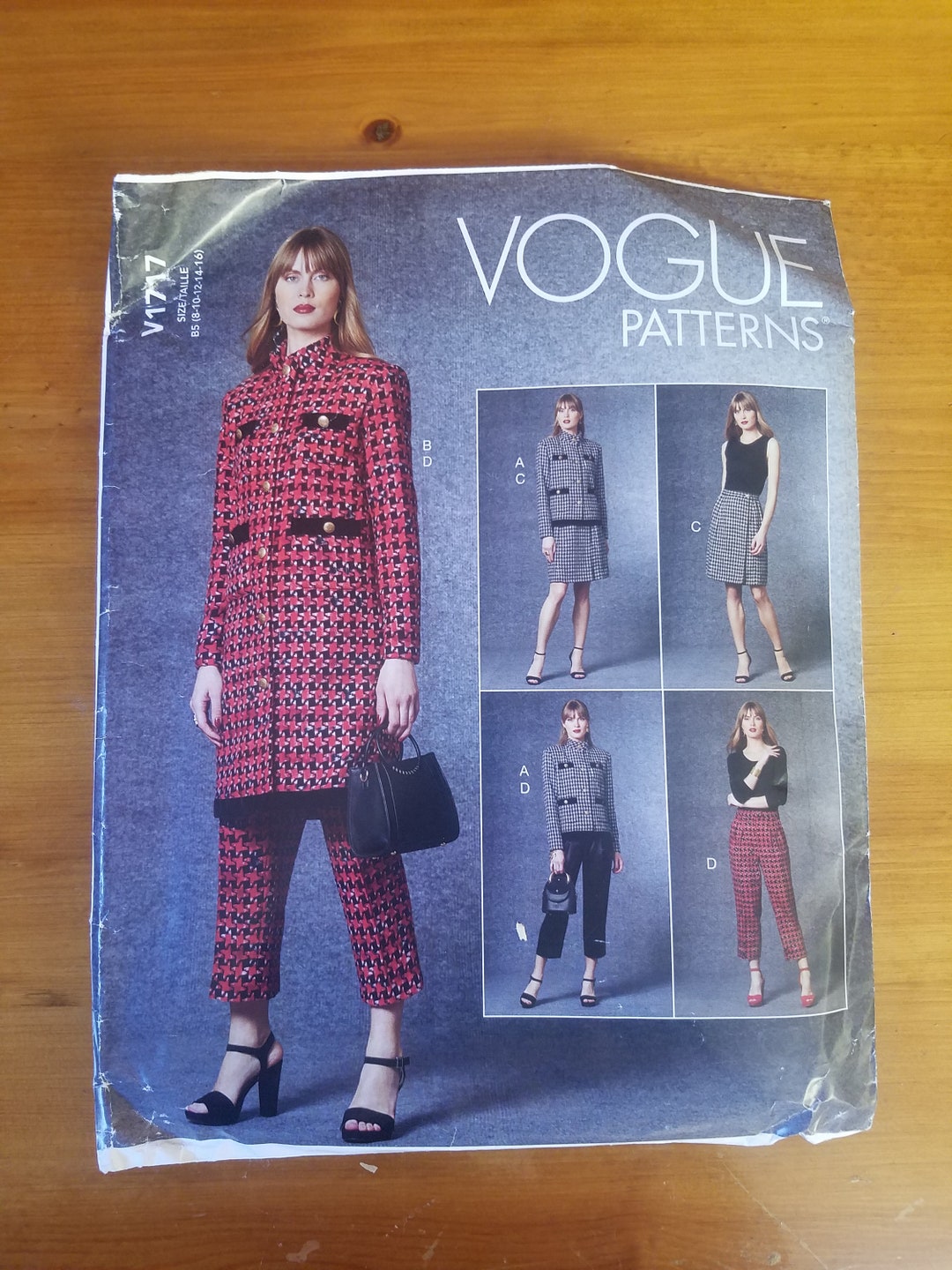 Vogue V 1717 Sewing Pattern Miss Mod Classic Designer Style Jacket ...