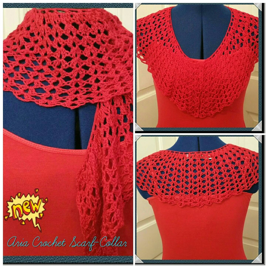 Aria Crochet Scarf Collar - Etsy
