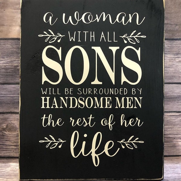 Sons Sign, Love Family Sign, All Sons Sign, Signs, Wood Signs, Home ...