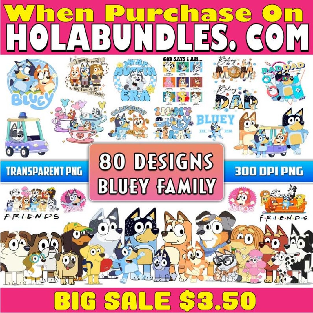 80 Designs Blue Dog Png Mega Bundle, Blue Dog Birthday Png Sublimation ...