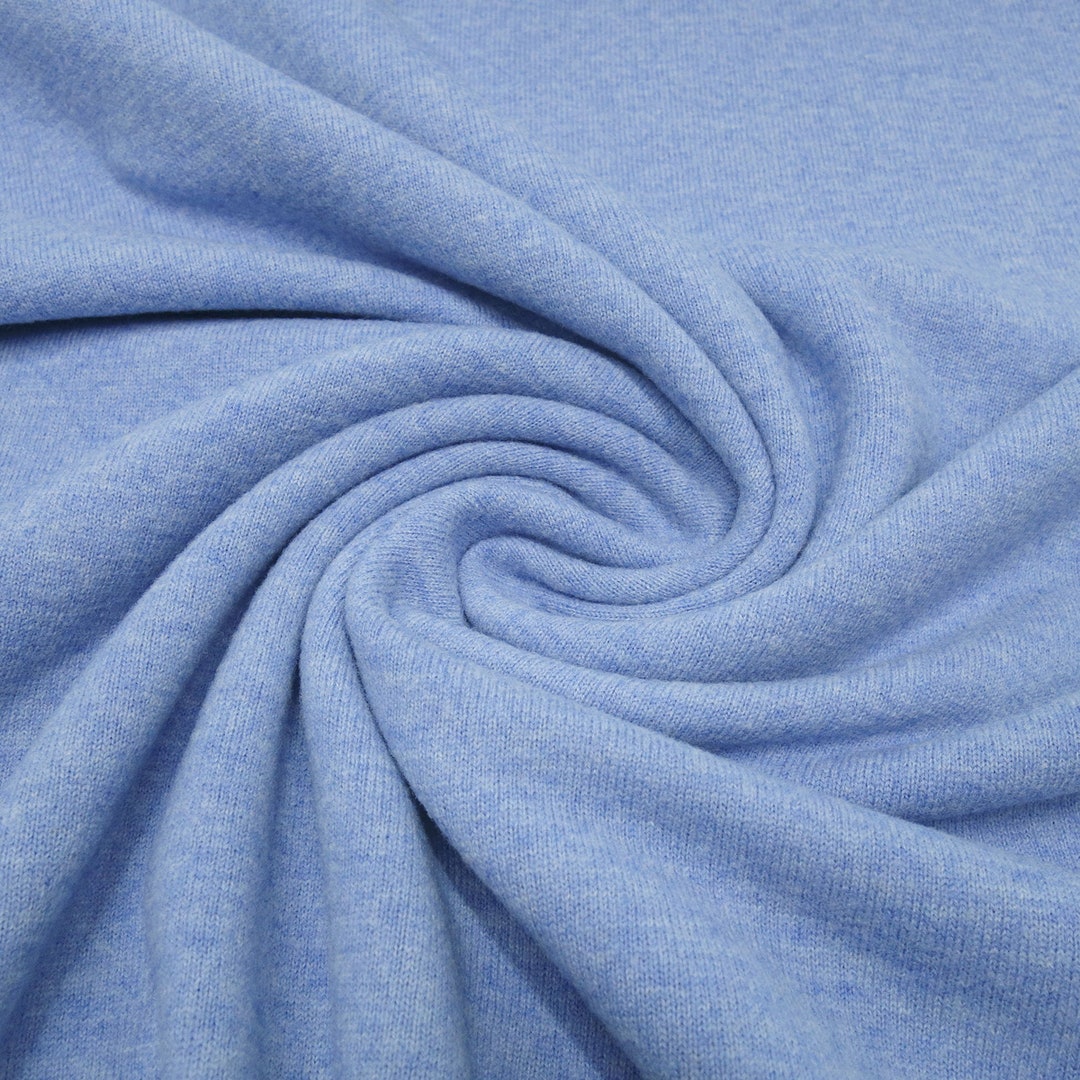Fabric Ital Knit Fabric 100% Merino Merino Knit Wool Plain Light Blue ...