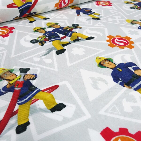 Fireman Sam Cotton Fabric - Etsy