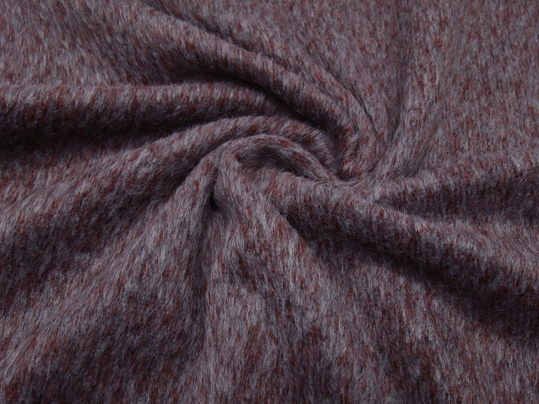 Fabric Italian Coat Fabric Wool Fabric Mohair Wool Silk Burgundy Light ...