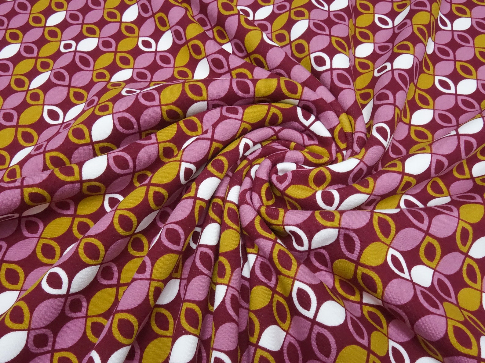 Fabric Alpenfleece Sweatshirt Fabric With Retro Flowers Design - Etsy