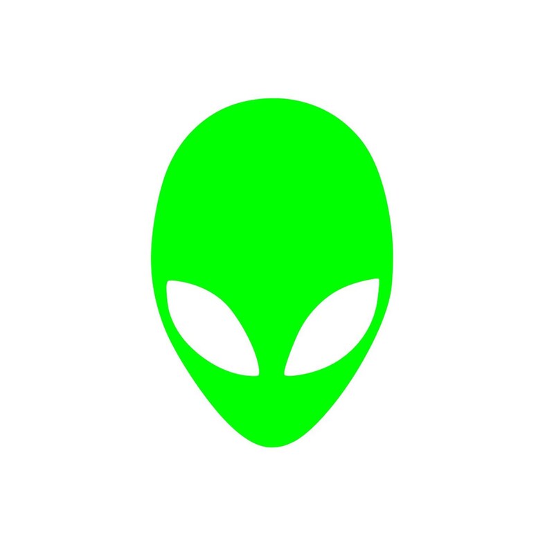 Alien Head Window Sticker - Etsy