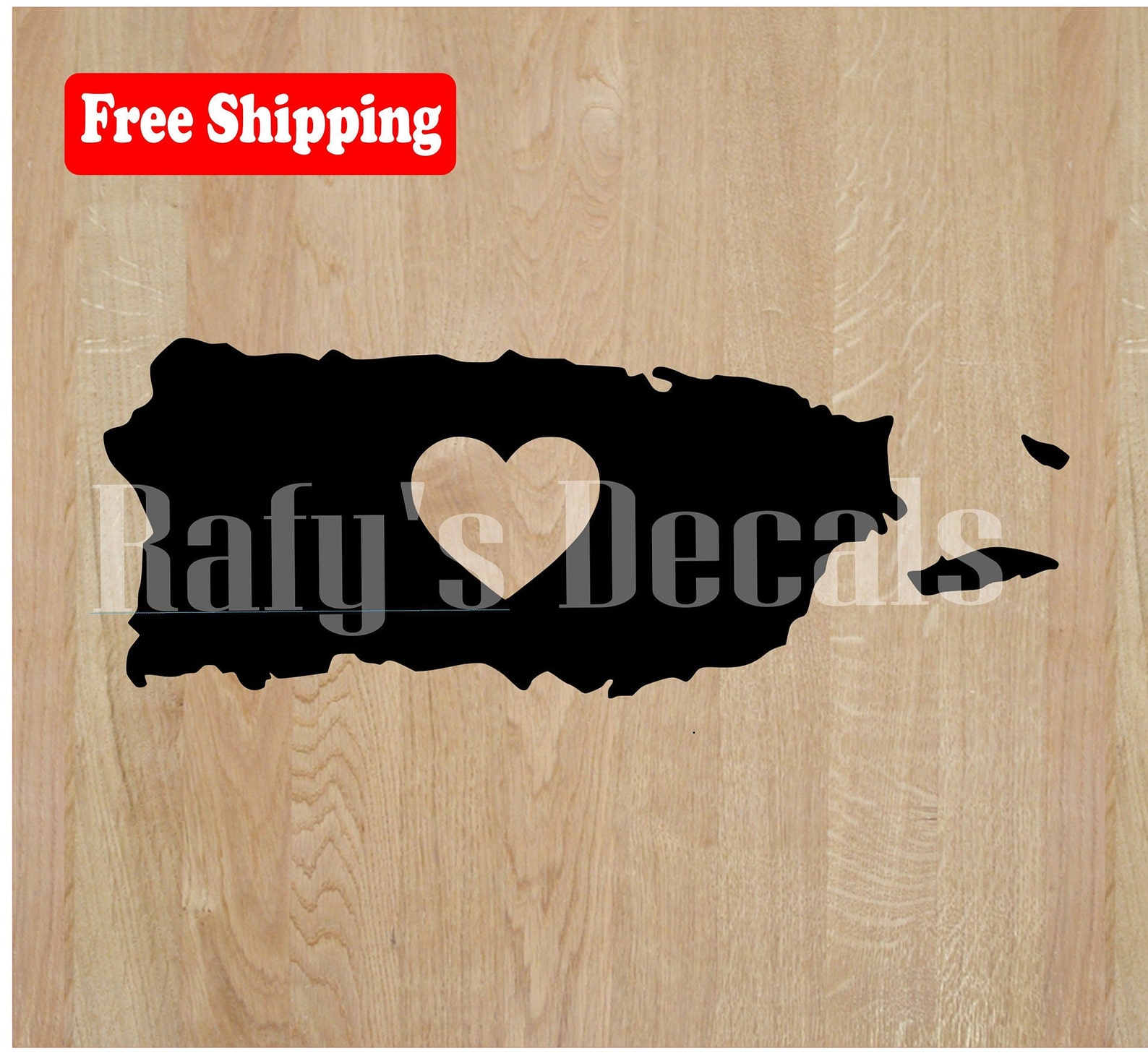 LOVE PUERTO RICO Vinyl Decal Sticker Island Caribbean San Juan Beach ...