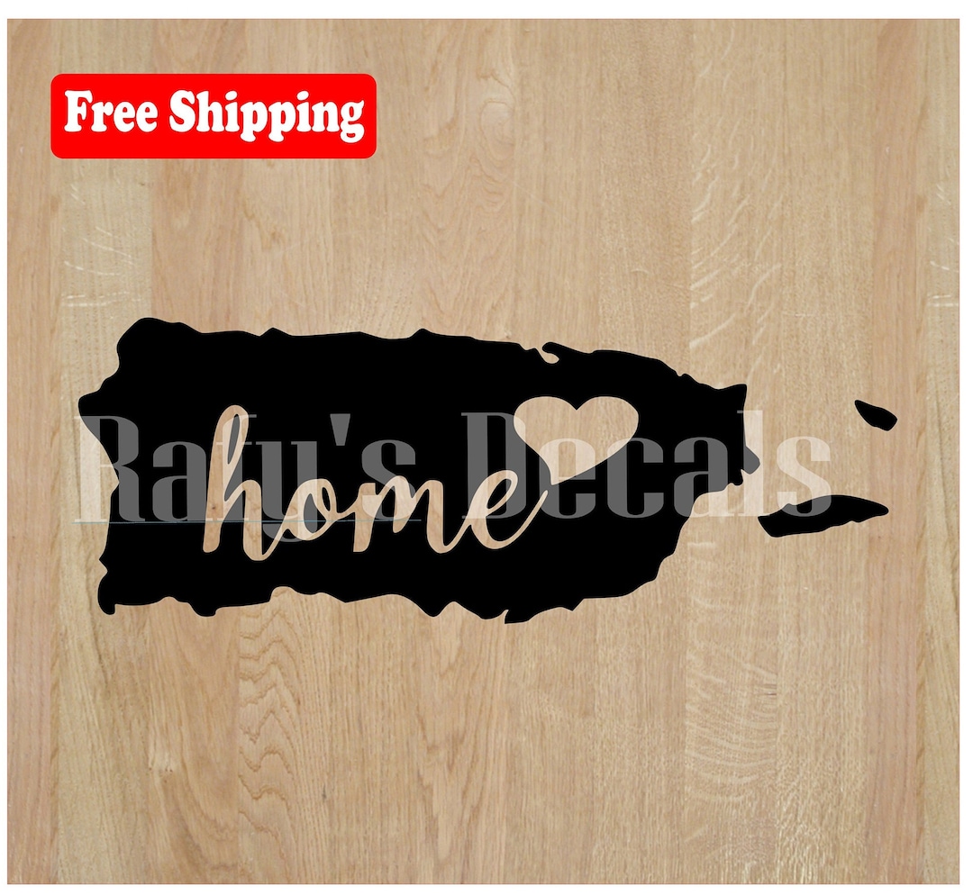 Puerto Rico Home Vinyl Decal Sticker Island Caribbean San Juan Beach ...
