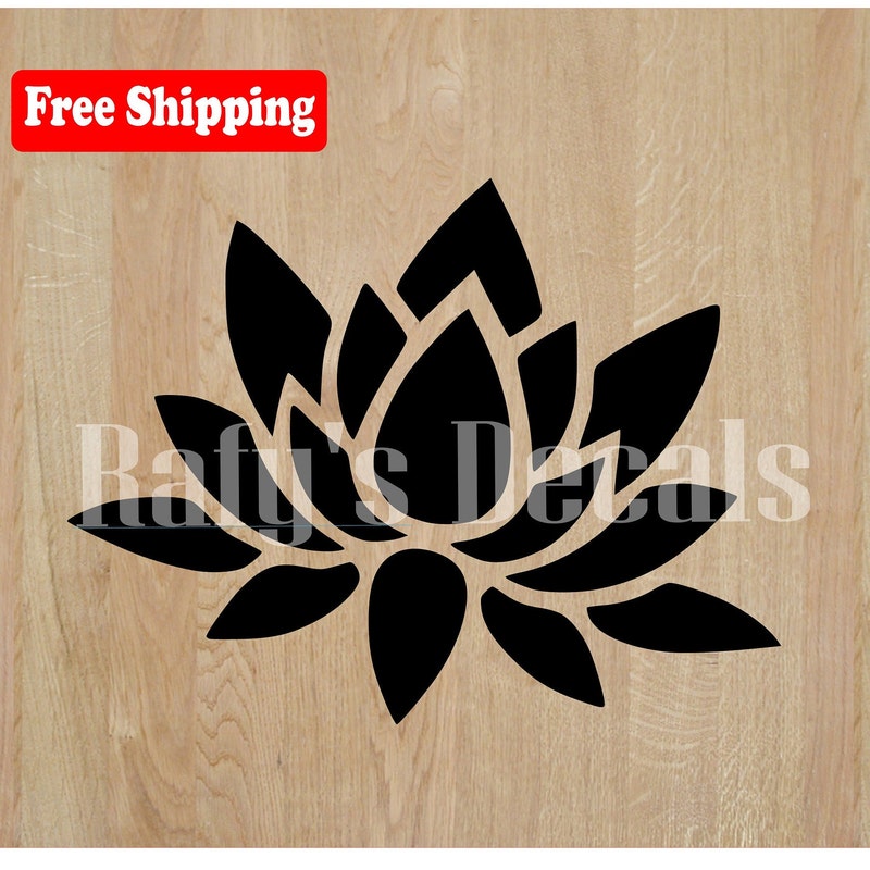 Lotus Flower Vinyl Decals - Etsy