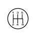 5 Speed Manuel Stick Shift Gear Pattern Vinyl Decal Sticker Laptop ...
