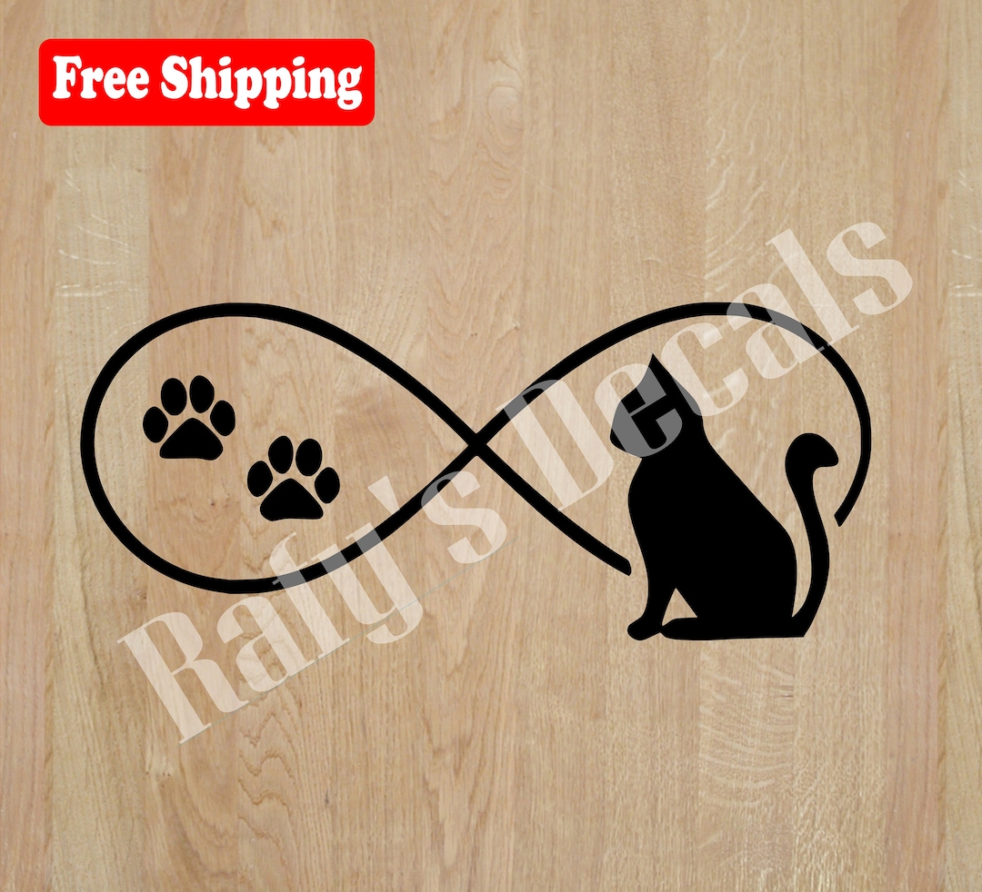Infinity Cat Vinyl Decal Sticker iPhone Ipod Tablet Car Window Laptop ...