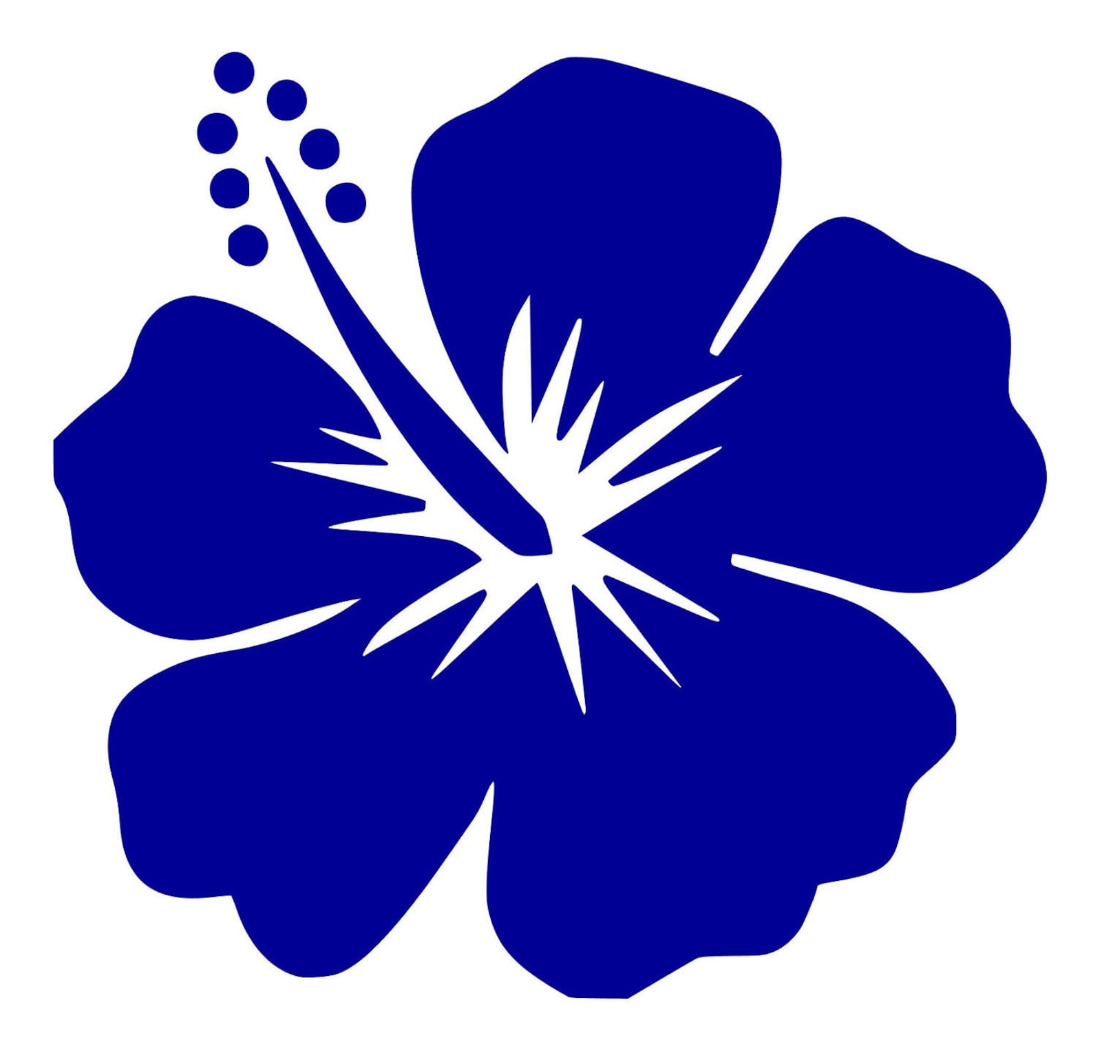 HIBISCUS FLOWER Vinyl Decal Sticker, Tropical Flower, Car Window ...