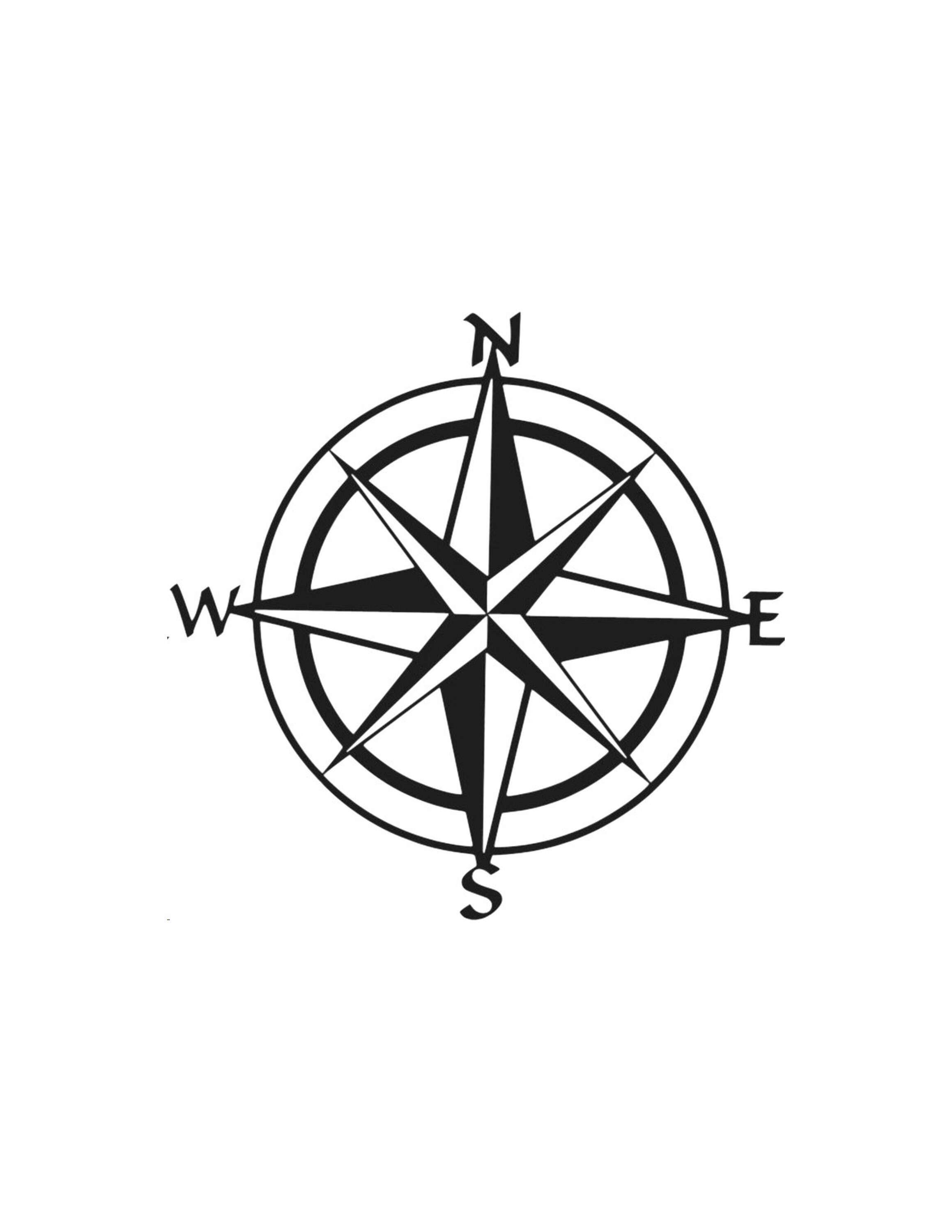 Compass Vinyl Decal Sticker Car Window Laptop Wall Choose Size Etsy