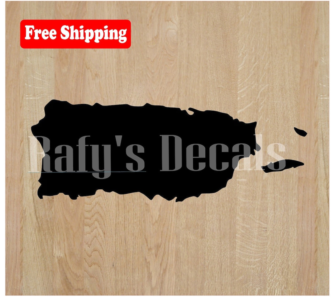 Puerto Rico Vinyl Decal Sticker Island Caribbean San Juan Beach Car ...