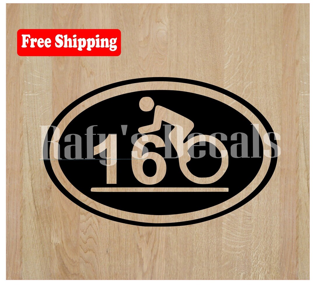 160 Miles Decal Vinyl Decal Sticker Car Window Laptop Ipod iPad Choose ...