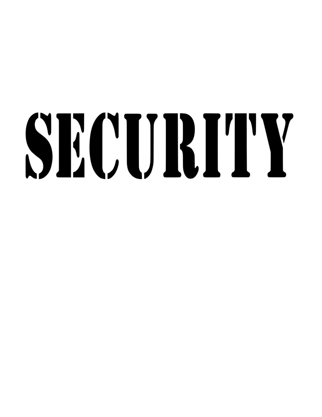 SECURITY VINLY DECAL Logo Police Cop Bouncer Guard Army Bumper Sticker ...