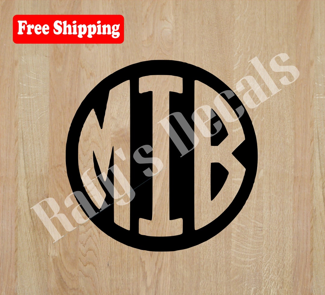 CUSTOM MONOGRAM DECAL Cell Phone Computer Laptop Car Window - Etsy