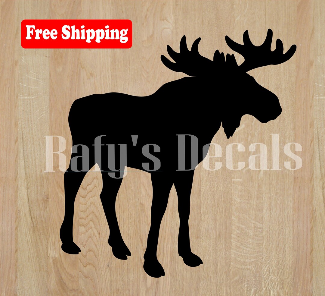 Moose Viny Decal iPhone Car Window Laptop Wall Choose Color and Size ...