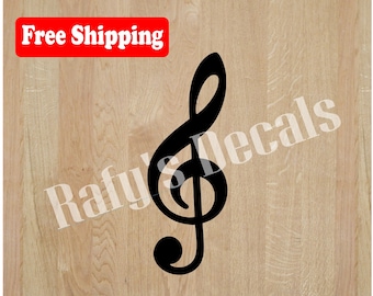 Treble Clef Sticker - Etsy