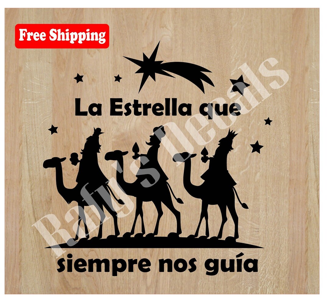 La Estrella Que Nos Guia Vinyl Decal Navidad Christo Religious Window ...