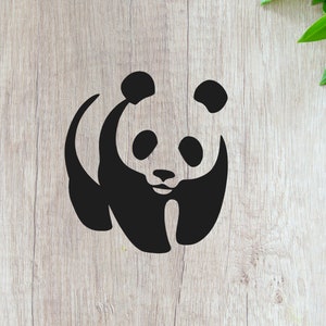 Panda Vinyl Decal Sticker Car Window Laptop Wall Choose Color Free ...